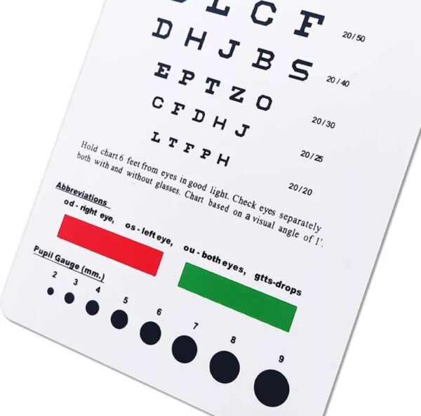 Snellen Chart Pocket - SCIENCESIO LANKA